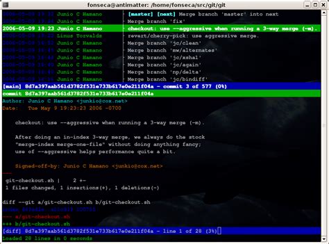 tig ncurses based text mode interface for git braveterry
