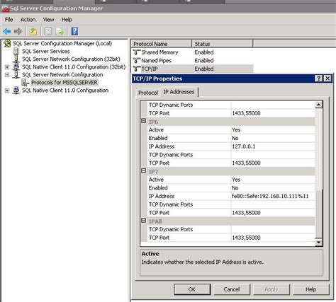 solved sql server 2012 adding listen ports causing service to not
