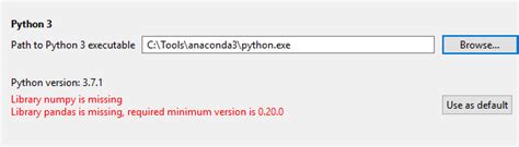 python extension not recognizing anaconda environment in knime 3 7