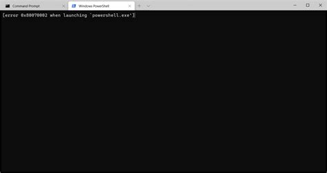 when i open the windows terminal it`s show [error