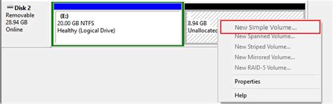 how to fix new simple volume greyed out error in windows disk management