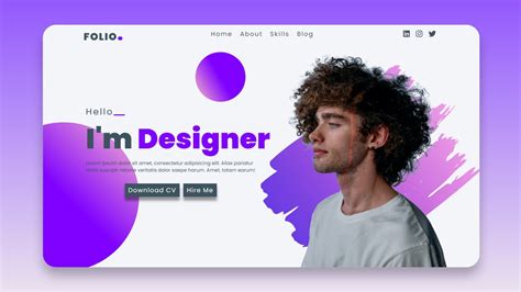 Animated Portfolio Website Template In Html Css Js Personal Website