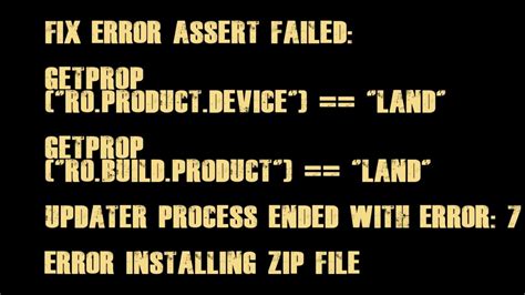 fix error assert failed getprop ro product device youtube