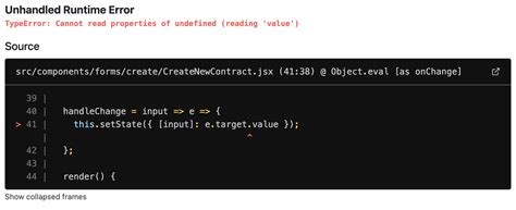 reactjs react next js and type script unhandled runtime error