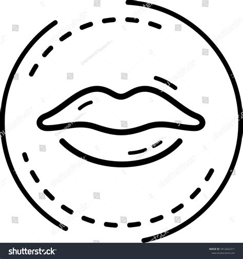 Verbal Learning Styles Vector Outline Icon เวกเตอร์สต็อก ปลอดค่า