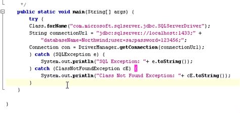 accessing sql server on netbeans using jdbc part 1