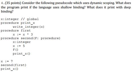 solved consider the following pseudocode which uses dynam