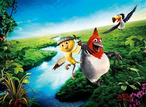 Hd Wallpaper Rio 2 Journey Three Bird Movie Characters Illustration