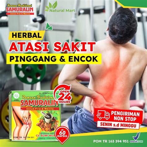 Jual Samuralin Original Herbal Nyeri Sendi Pegal Linu Sakit Pinggang