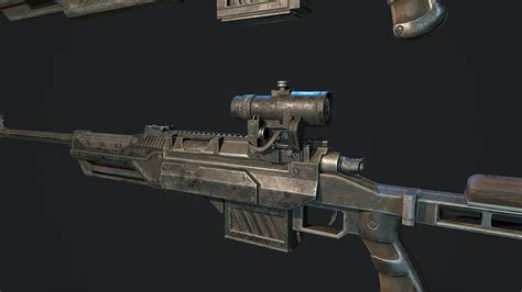artstation sniper rifle game assets