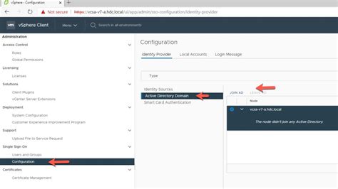 vcenter active directory authentication hybrid data center