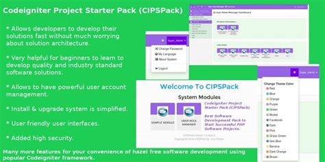 php software development pack using codeigniter by