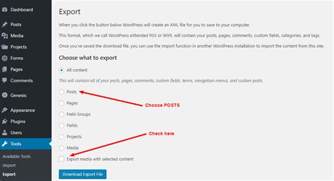 how to export wordpress posts with images prevent direct access