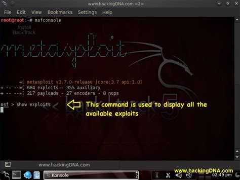 hacking share metasploit framework with basic commands