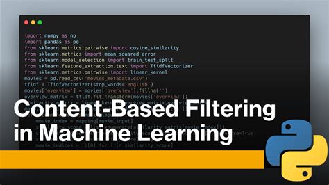 content based filtering in machine learning aman kharwal