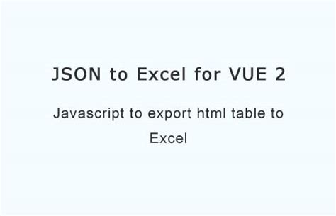 json vue js examples