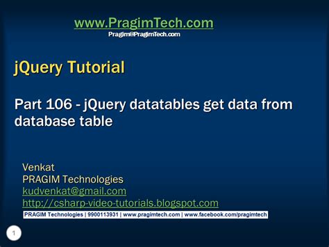 sql server and c video tutorial jquery datatables get data from