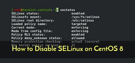 how to disable selinux on centos 8