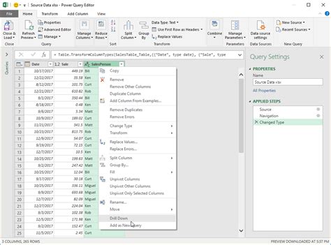 how to add a table in power query editor