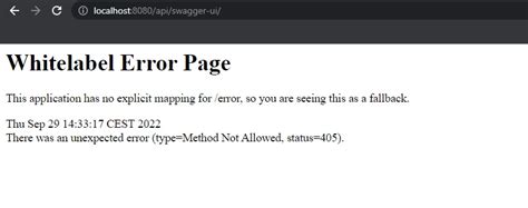 getting 405 method not allowed in swagger spring boot stack overflow