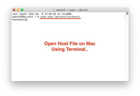 how to modify edit hosts file on mac macbook macos big sur catalina