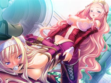 rule 34 2girls alicia arcturus ball gag blonde hair bondage boots
