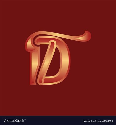 Letter Dt Luxury Modern Monogram Logo Design Vector Image