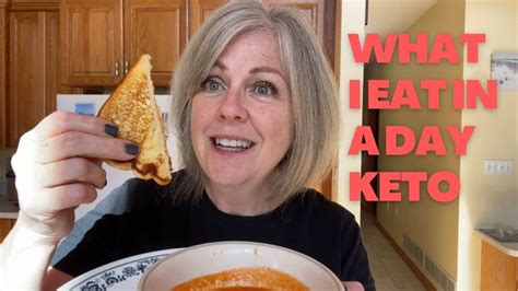 What I Eat In A Day Keto Low Carb Pancakes Tomato Soup And Grilled