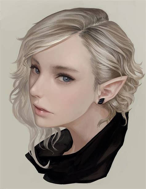 Elf Blonde Character Art Elf Art Character Portraits