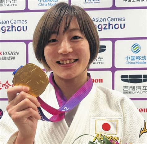 「ホッとした」日本勢金メダル第1号の角田夏実「他競技にもいい流れをつくれた」【アジア大会・柔道】：中日スポーツ・東京中日スポーツ