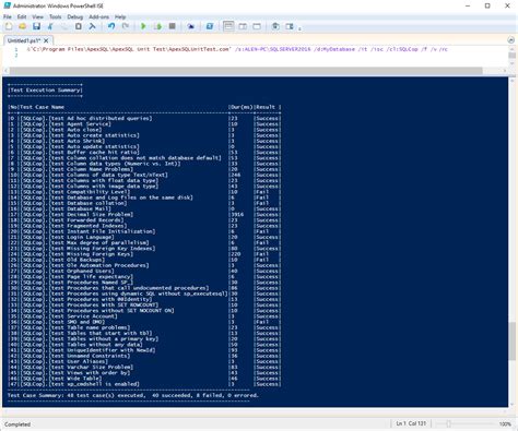 how to automatically process sql server databases with unit tests
