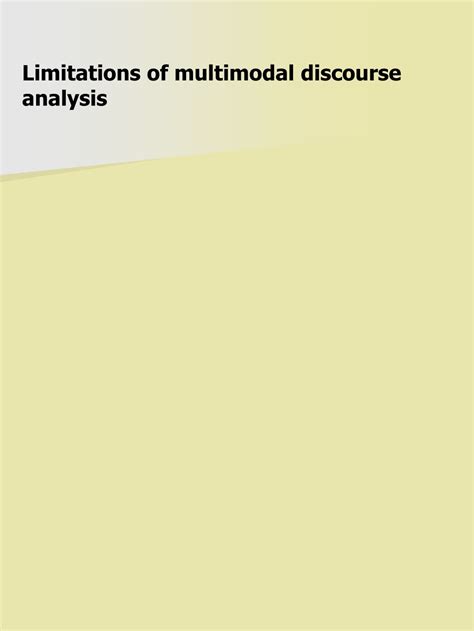 Ppt Discourse And Multimodality Powerpoint Presentation Free