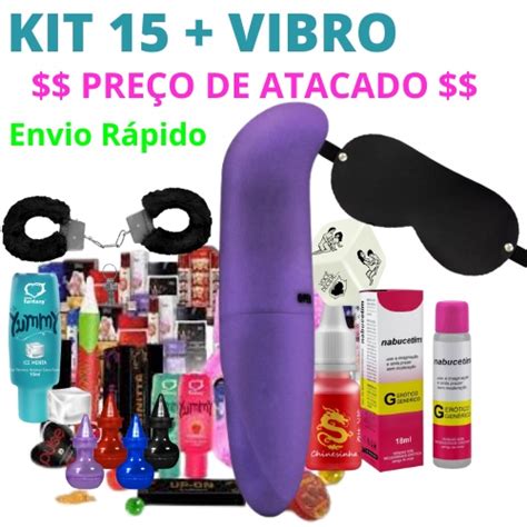 Kit Sex Shop 15 Produtos Eróticos Com Vibrador Ponto G Sexy Import