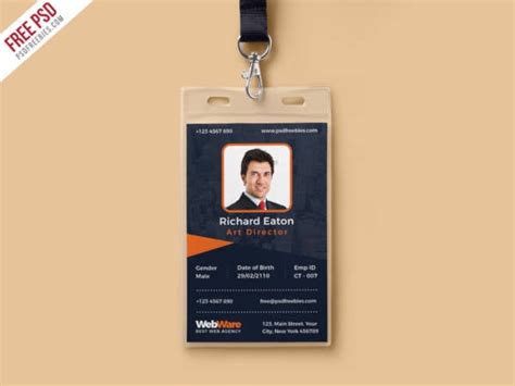 24 Vertical Identification Card Designs And Templates Ai Word Pages