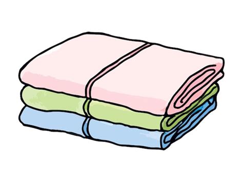 Premium Vector Handdrawn Watercolor Illustration Of Stack Of Towels