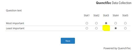 exclude answer column in other row quenchtec support