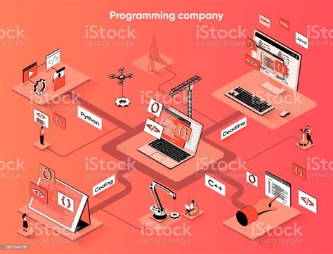 programming company isometric web banner development and creation of