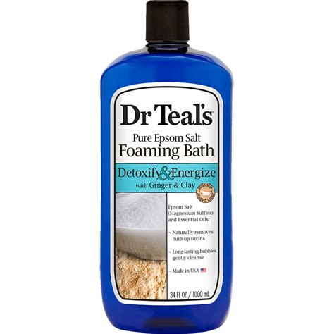 Dr Teals Pure Epsom Salt Foam Bath Detox And Energize Shop Bubble Bath