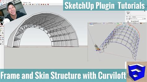 modeling a curving truss frame structure in sketchup with curviloft