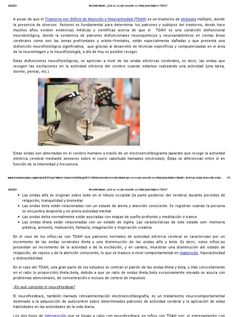 Neurofeedback ¿qué Es En Qué Consiste Es Eficaz Para Tratar El Tdah