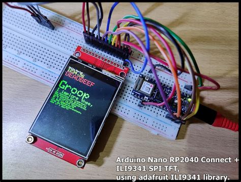 arduino er arduino nano rp2040 connect ili9341 spi tft using