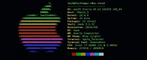 neofetch creates colorful system information screens using ascii art