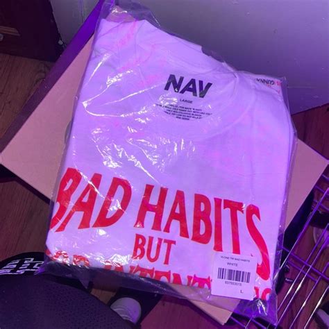 Vlone Shirts Vlone X Nav Bad Habits Good Intentions Brand New