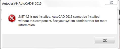 solved 4 5 is not installed error on autocad install autodesk