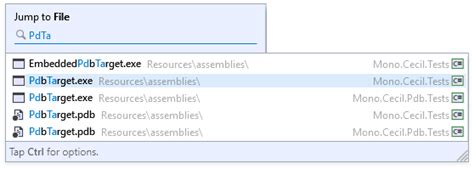 navigate through files coderush devexpress documentation