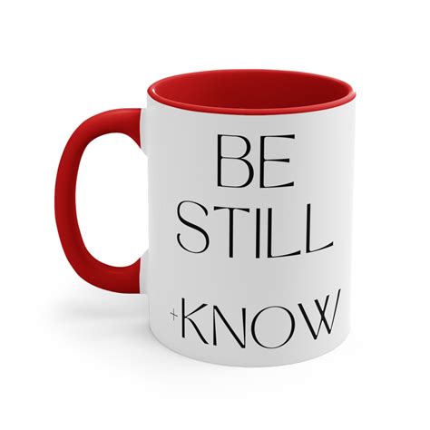 Mug Funny Be Still Know Ceramic Coffee Mug Tea Cup Psalm Scripture