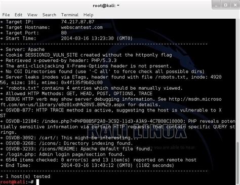 how to find vulnerabilities for any website kali linux pentester