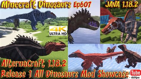 Alternacraft 1 18 2 Release 1 All Dinosaurs Mod Showcase 4k60fps