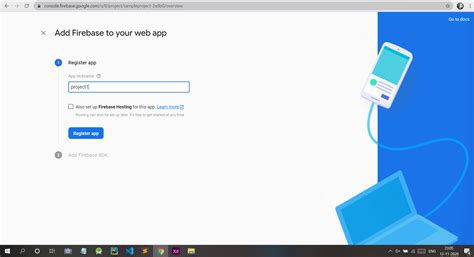 how to create a new project in django using firebase database