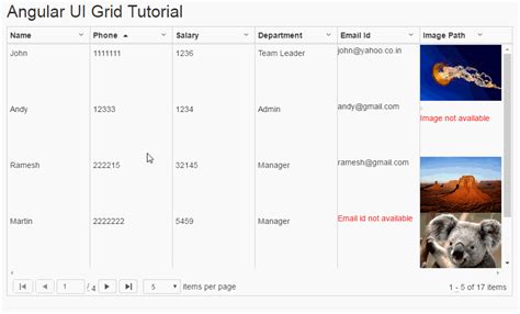 how to implement pagination and sorting with angular ui grid in mvc